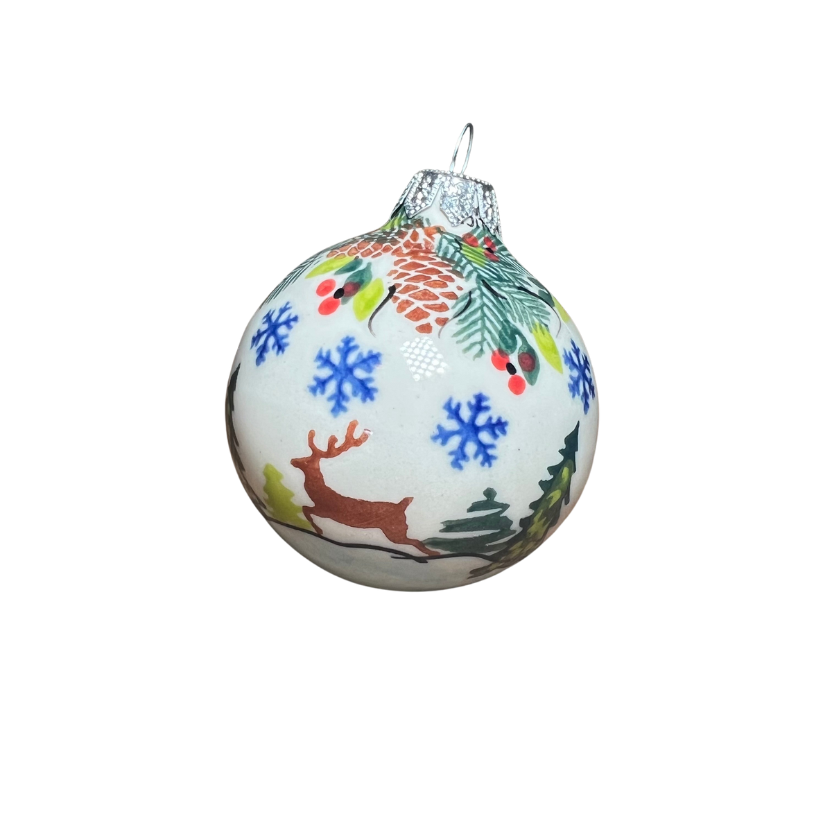 Round Reindeer Ornament – Lidia's Polish Pottery