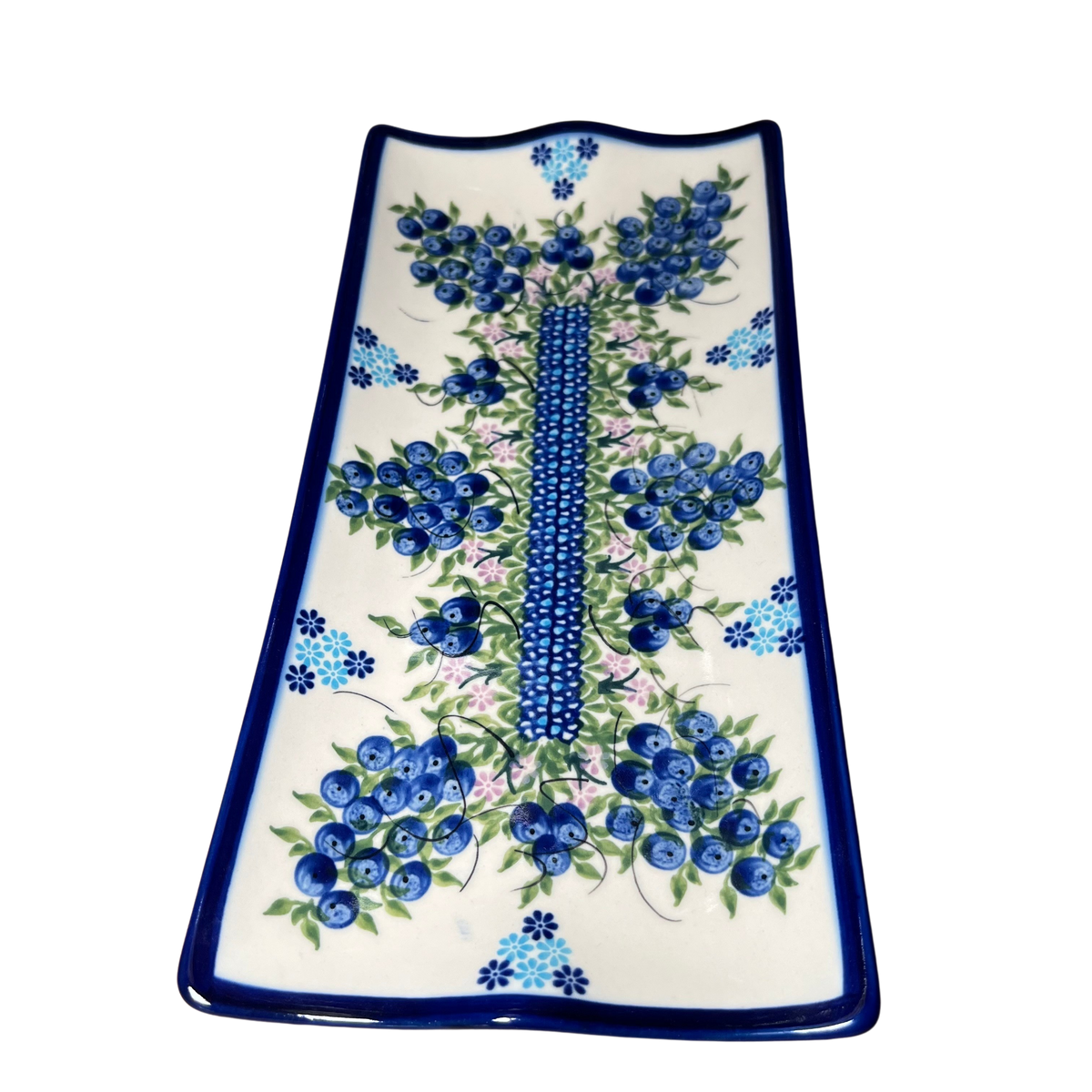 Blueberry Wave Platter – Lidia's Polish Pottery