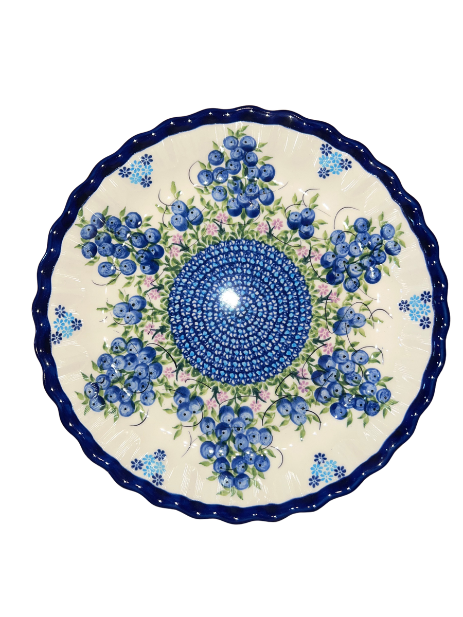Blueberry Pie Plate – Lidia's Polish Pottery